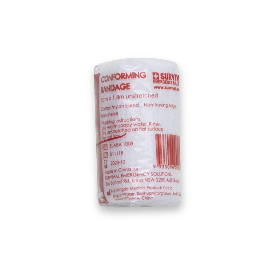 First Aid Restock Item - Conforming cotton bandage, 10cm x 1.8m unstretched